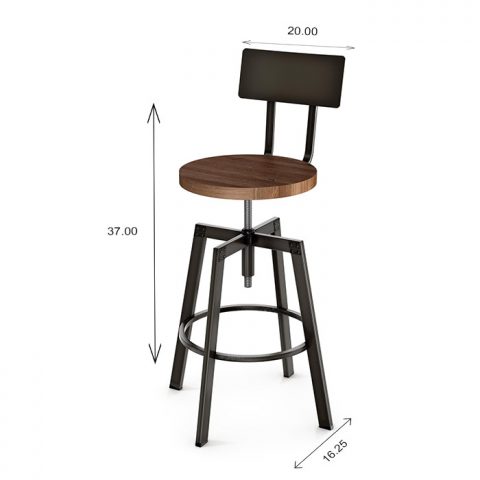 Amisco Architect Metal Screw Stool | ScanDesigns Furniture
