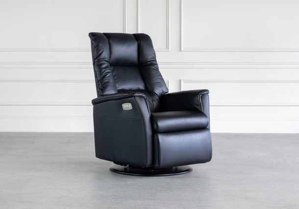 Bravo Leather Recliner with Ottoman | ScanDesigns