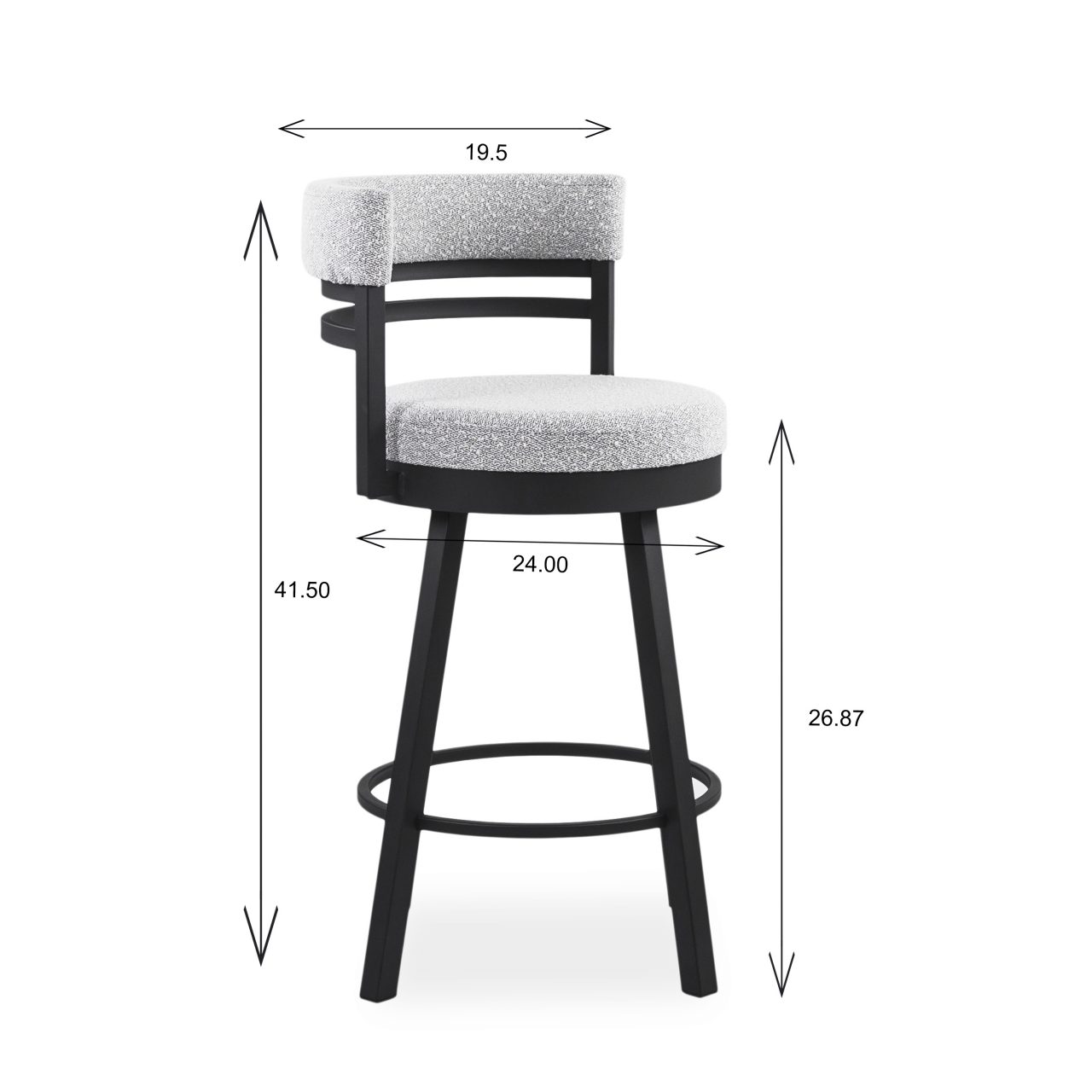 Amisco Ronny Swivel Stool | ScanDesigns Furniture