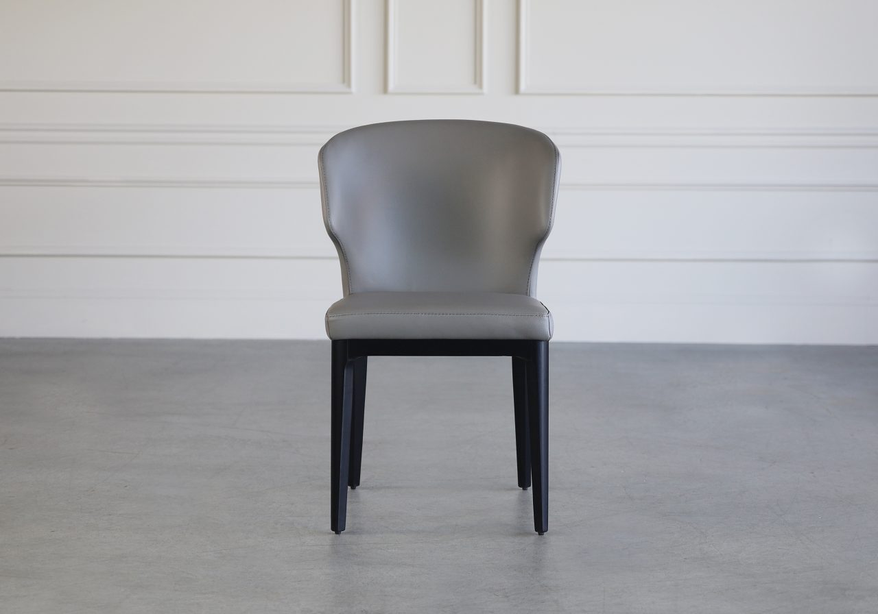 Blake Leather Dining Chair with Ash Wood Legs | ScanDesigns Furniture