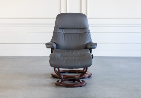Promo - Stressless Sunrise Classic Swivel Leather Recliner ...