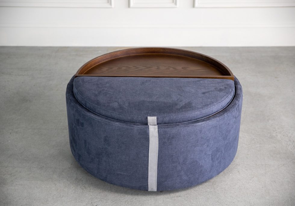 Miller Fabric Ottoman | ScanDesigns Furniture