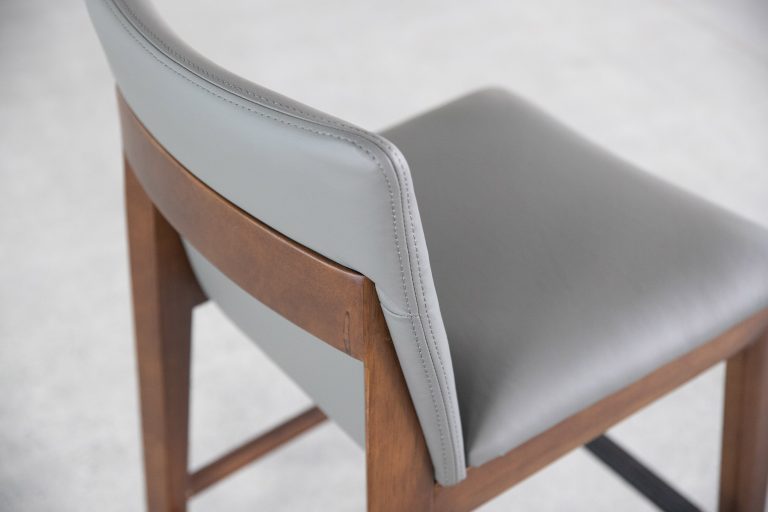Arco Leather Counter Stool with Backrest | ScanDesigns Furniture