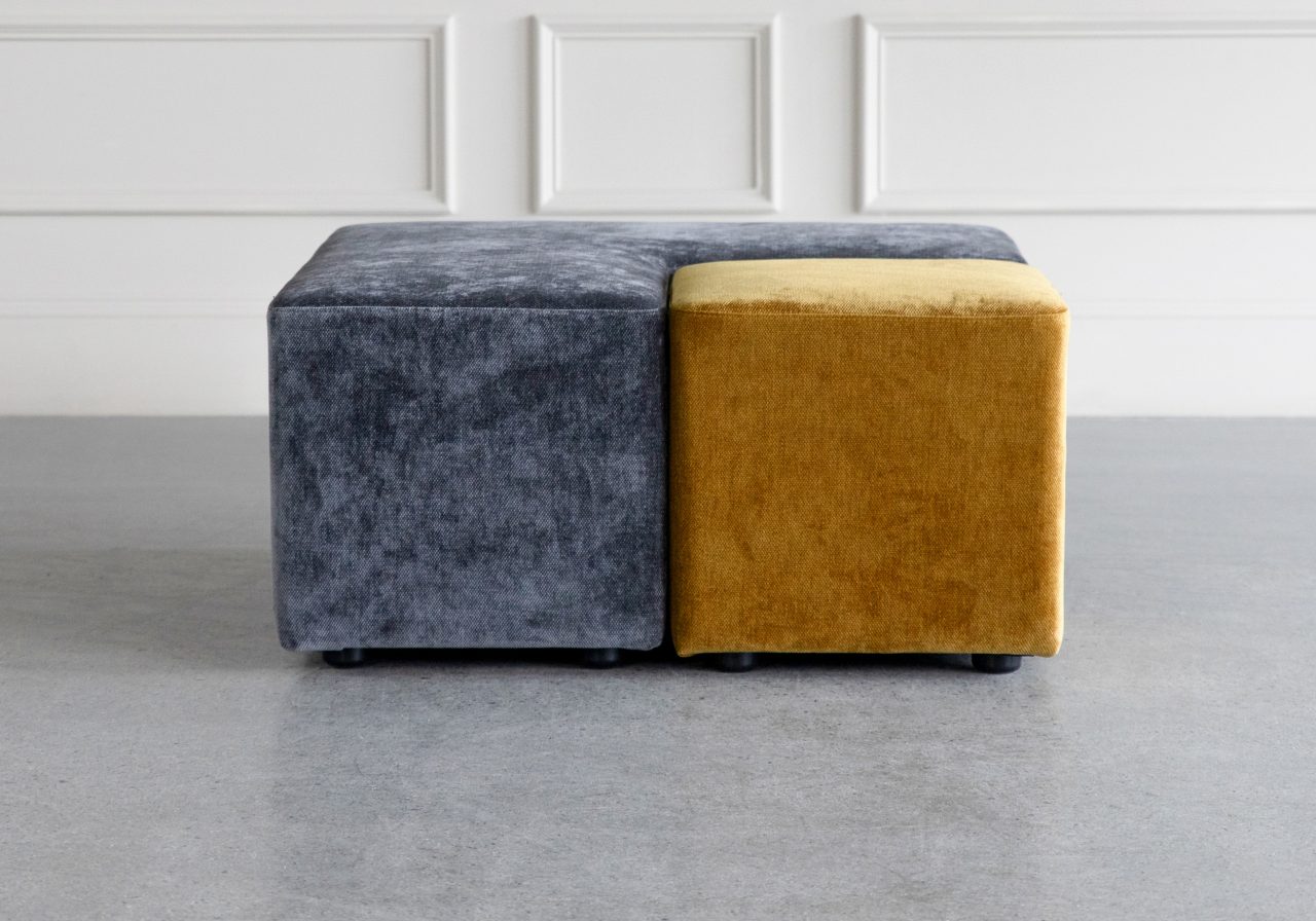 Cube Fabric Ottoman | ScanDesigns Furniture