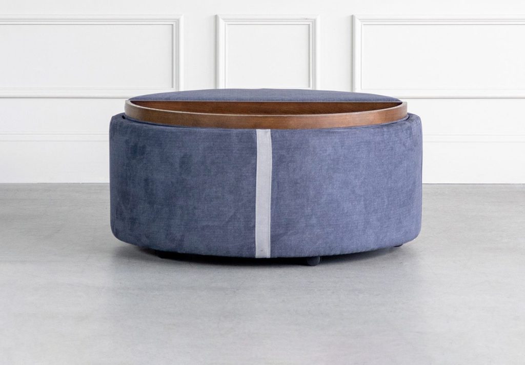 Sandy Small Fabric Ottoman | ScanDesigns Furniture
