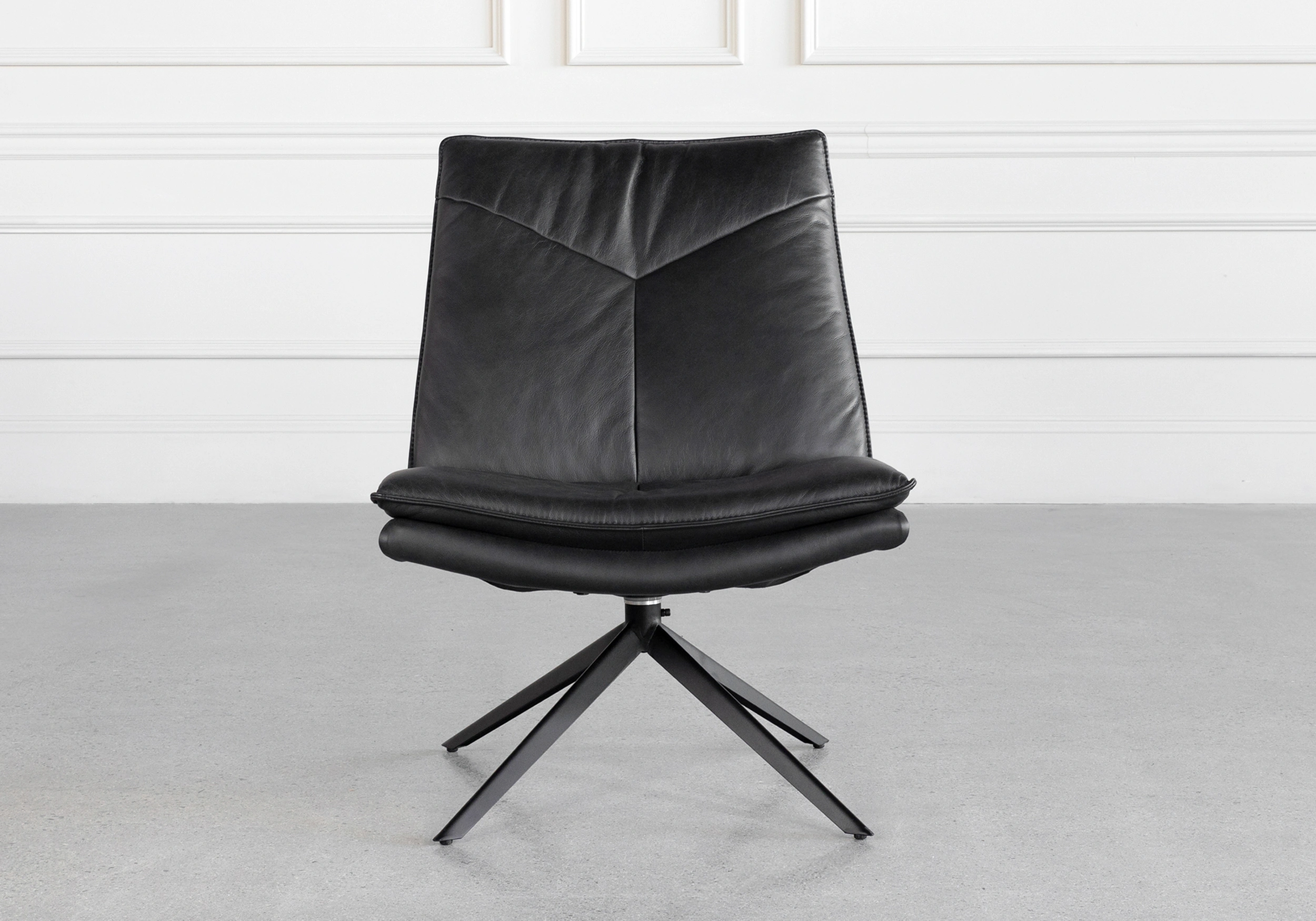 Aubrey Leather Swivel Accent Chair | ScanDesigns Furniture