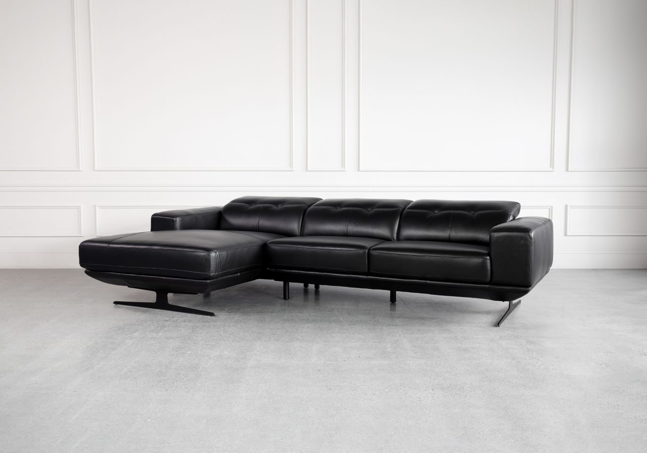 Contemporary Viola Leather Sectional Sofa | ScanDesigns Furniture