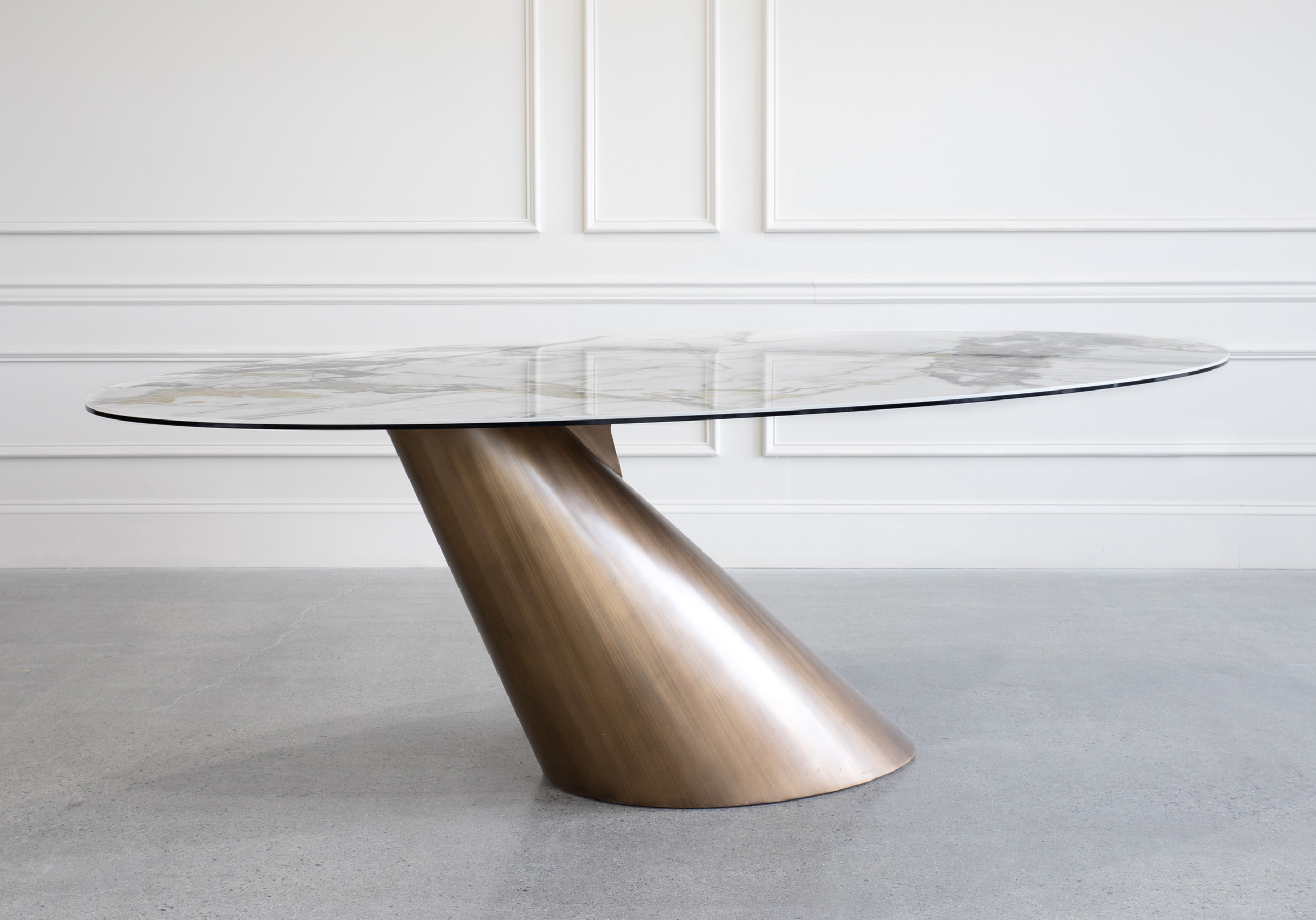 Antonio 94" Oval Ceramic Dining Table | ScanDesigns Furniture