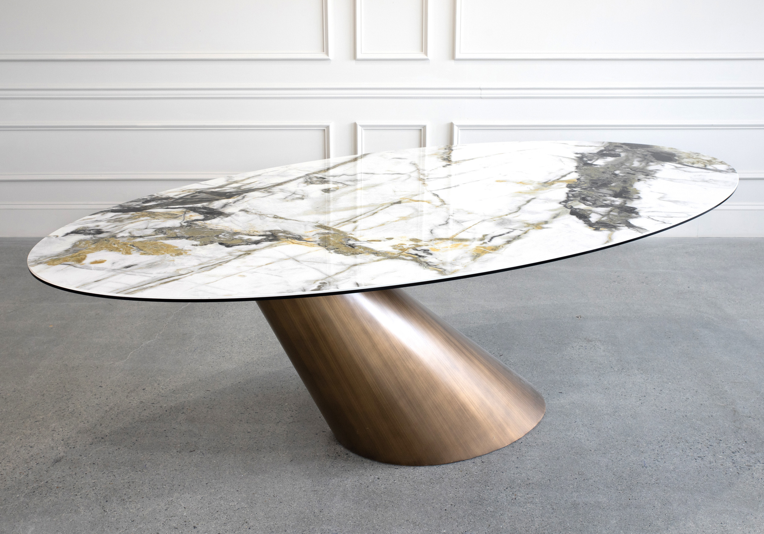 Antonio 94" Oval Ceramic Dining Table | ScanDesigns Furniture