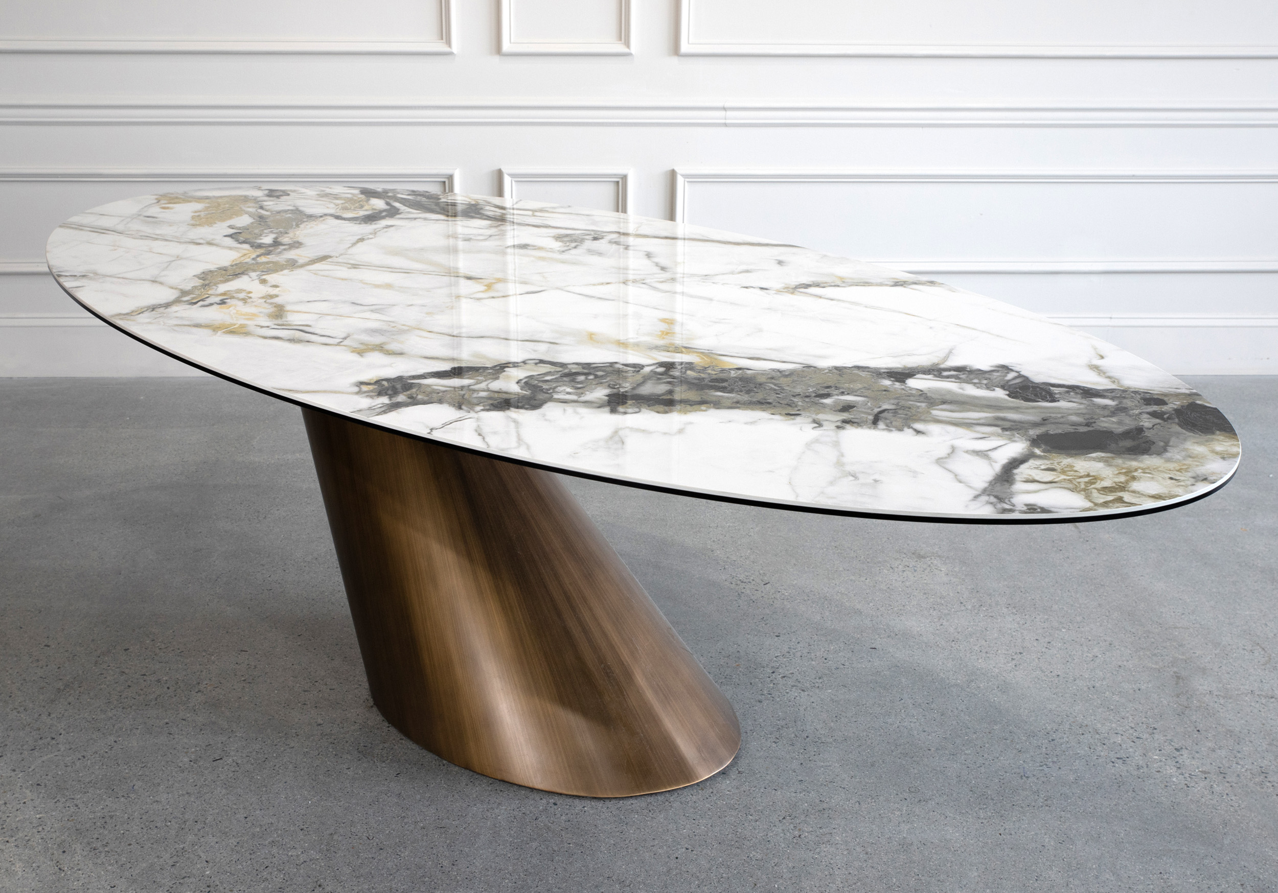 Antonio 94" Oval Ceramic Dining Table | ScanDesigns Furniture
