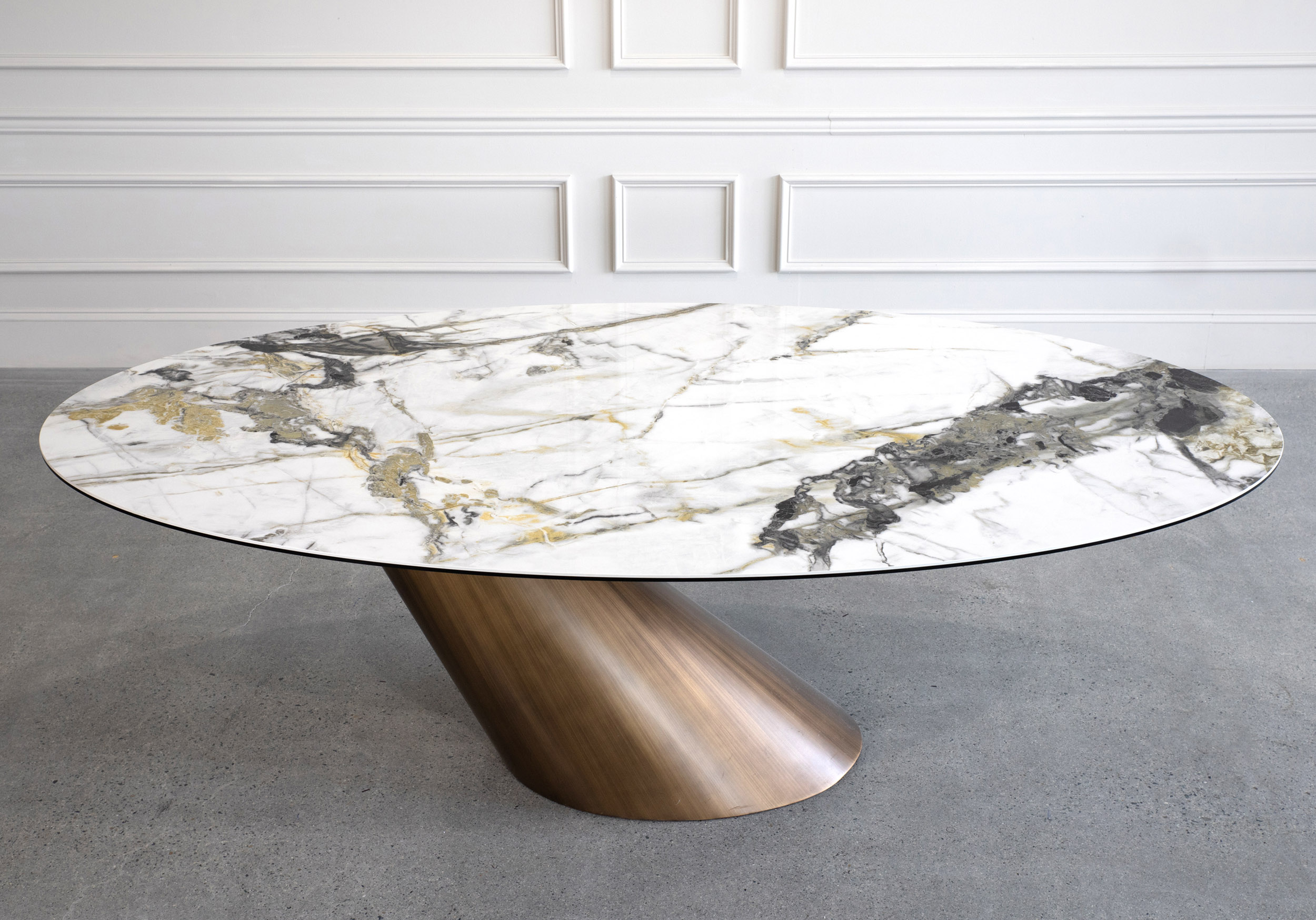 Antonio 94" Oval Ceramic Dining Table | ScanDesigns Furniture